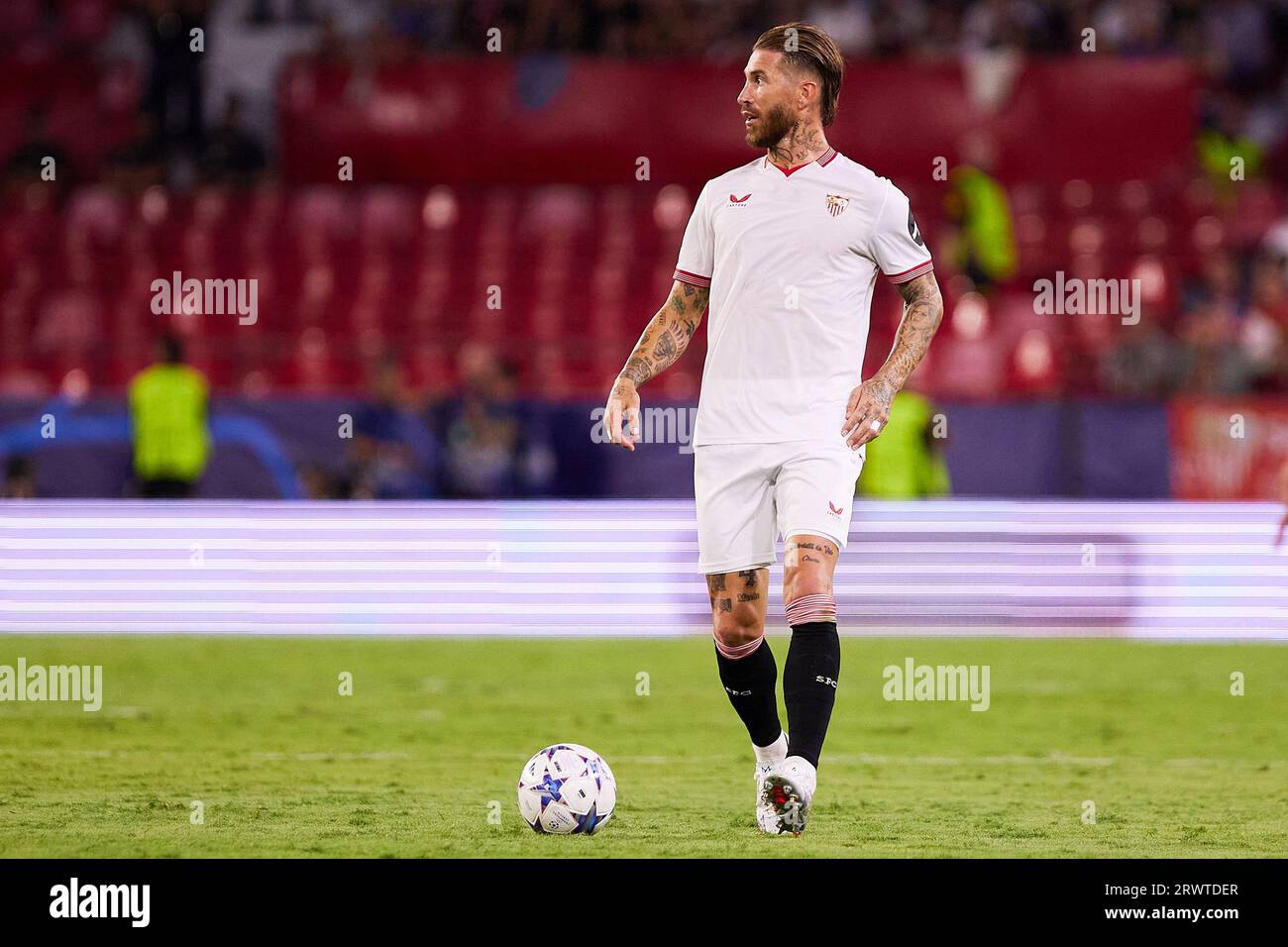 Seville, Spain. 20th Sep, 2023. Sergio Ramos (4) of Sevilla FC seen ...
