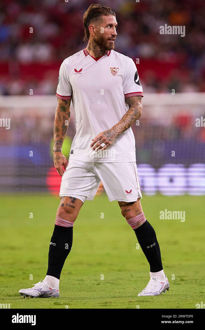 Seville, Spain. 20th Sep, 2023. Sergio Ramos (4) of Sevilla FC seen ...