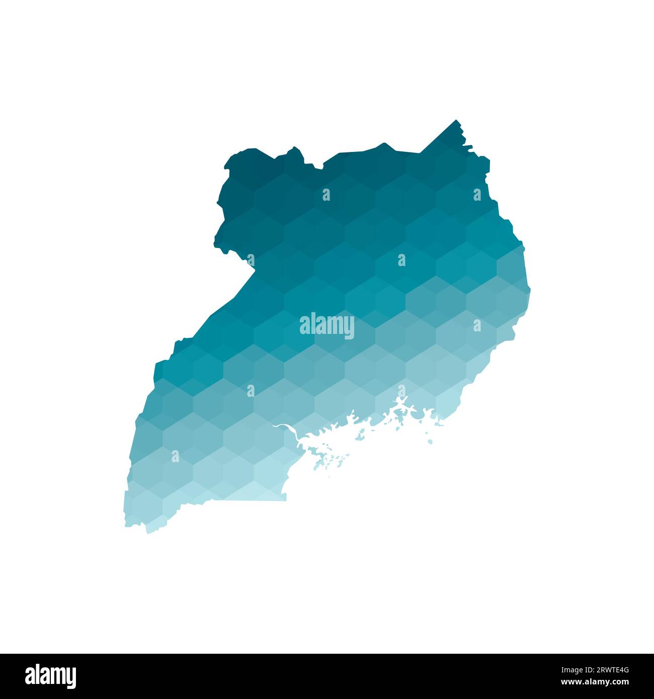 Uganda polygonal map Stock Vector Images - Alamy