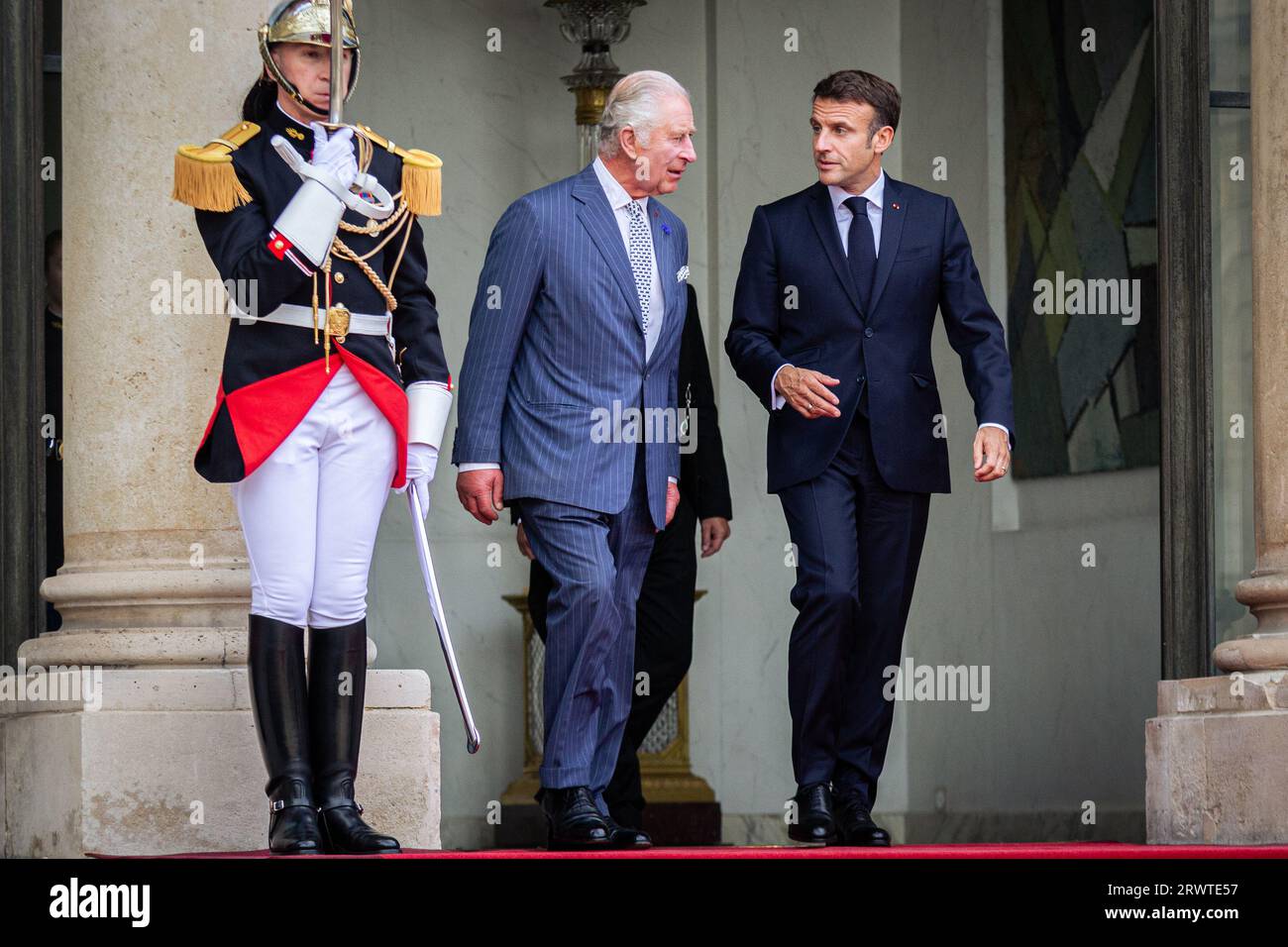 Paris, France. 20th Sep, 2023. French President Emmanuel Macron and ...