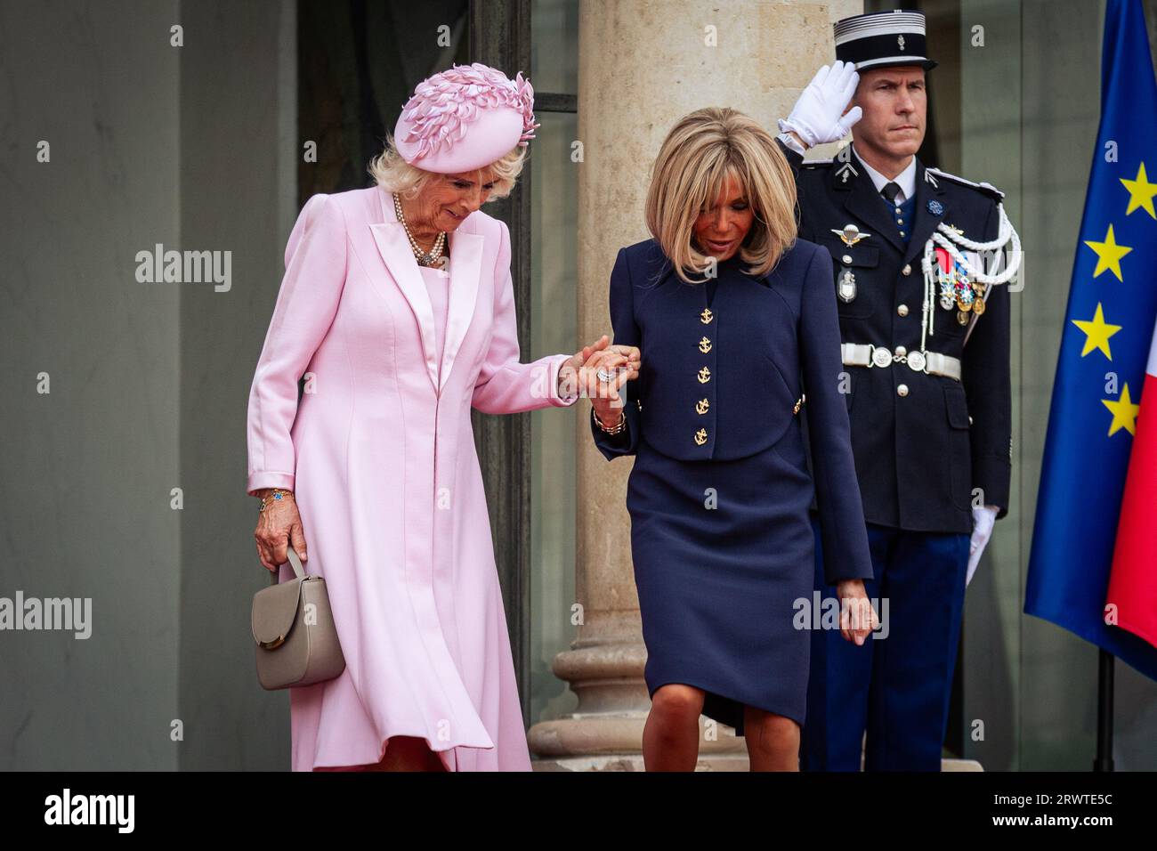 Paris, France. 20th Sep, 2023. Queen Camilla and french First Lady ...