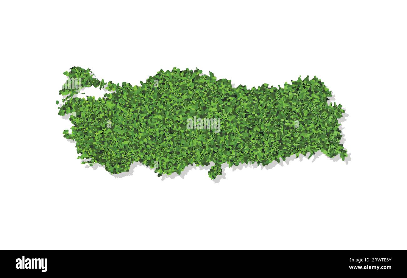 Vector isolated simplified illustration icon with green grassy ...