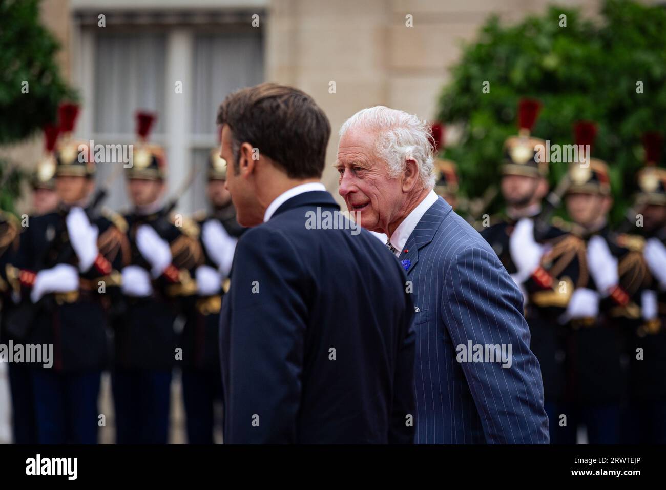 Paris, France. 20th Sep, 2023. French President Emmanuel Macron and ...