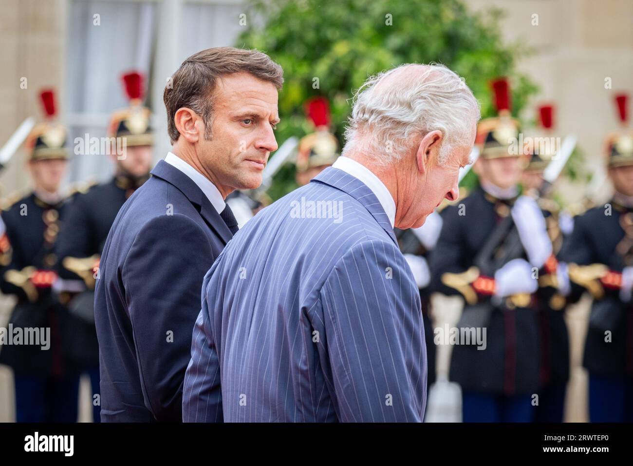 Paris, France. 20th Sep, 2023. French President Emmanuel Macron and ...
