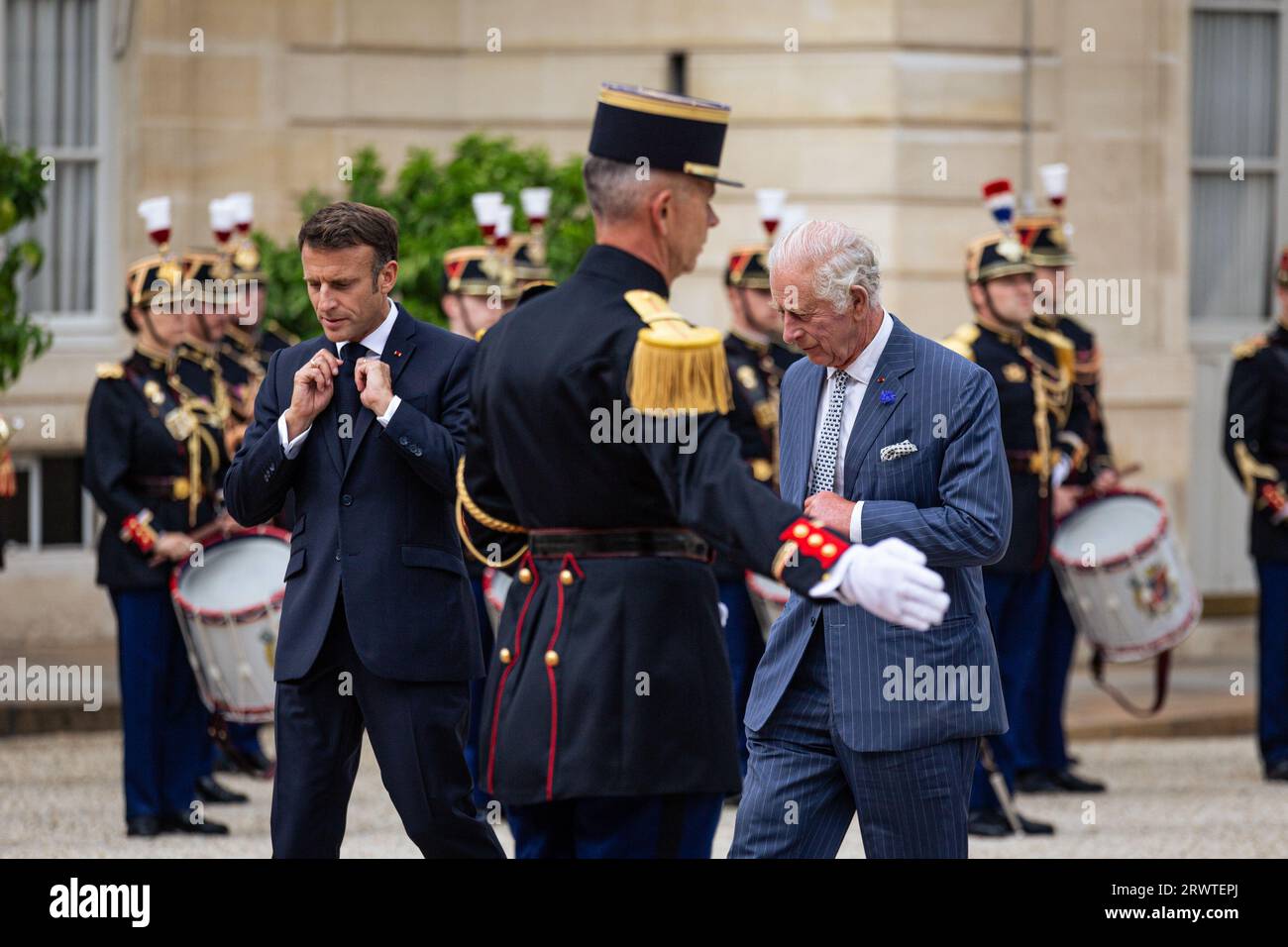 Paris, France. 20th Sep, 2023. French President Emmanuel Macron and ...