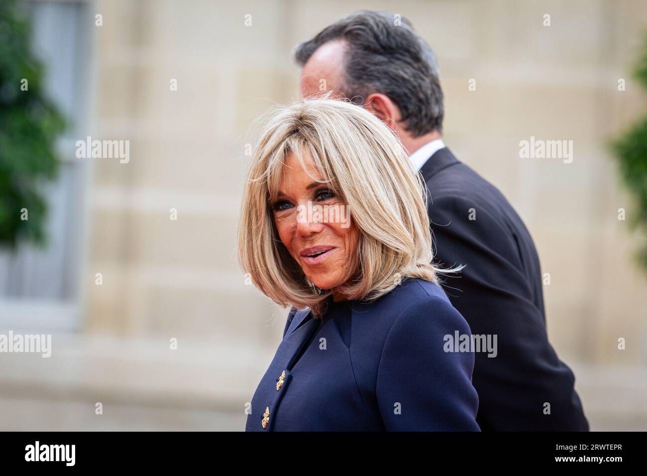 Paris, France. 20th Sep, 2023. French First Lady Brigitte Macron seen ...