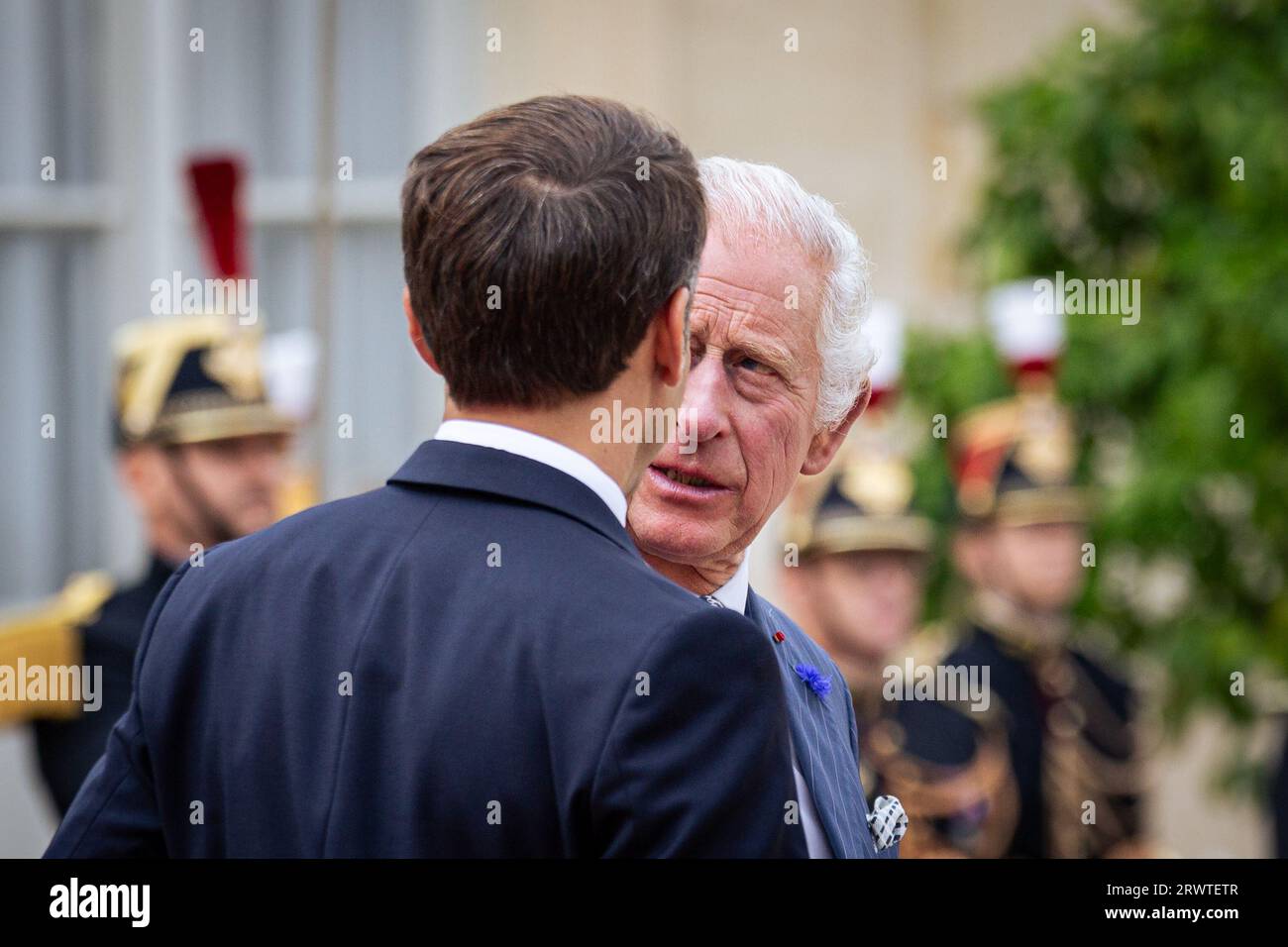 Paris, France. 20th Sep, 2023. French President Emmanuel Macron and ...