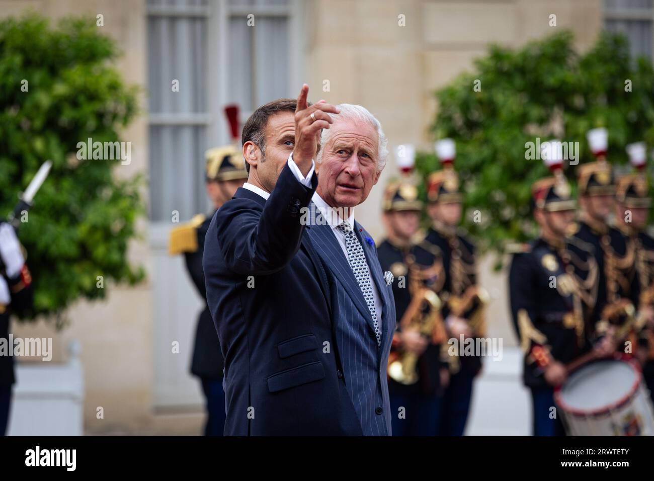 Paris, France. 20th Sep, 2023. French President Emmanuel Macron and ...