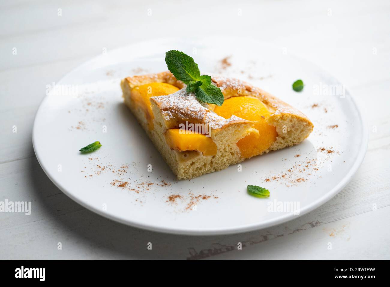 Traditional apricot tart from the Balearic Islands in Spain Stock Photo ...