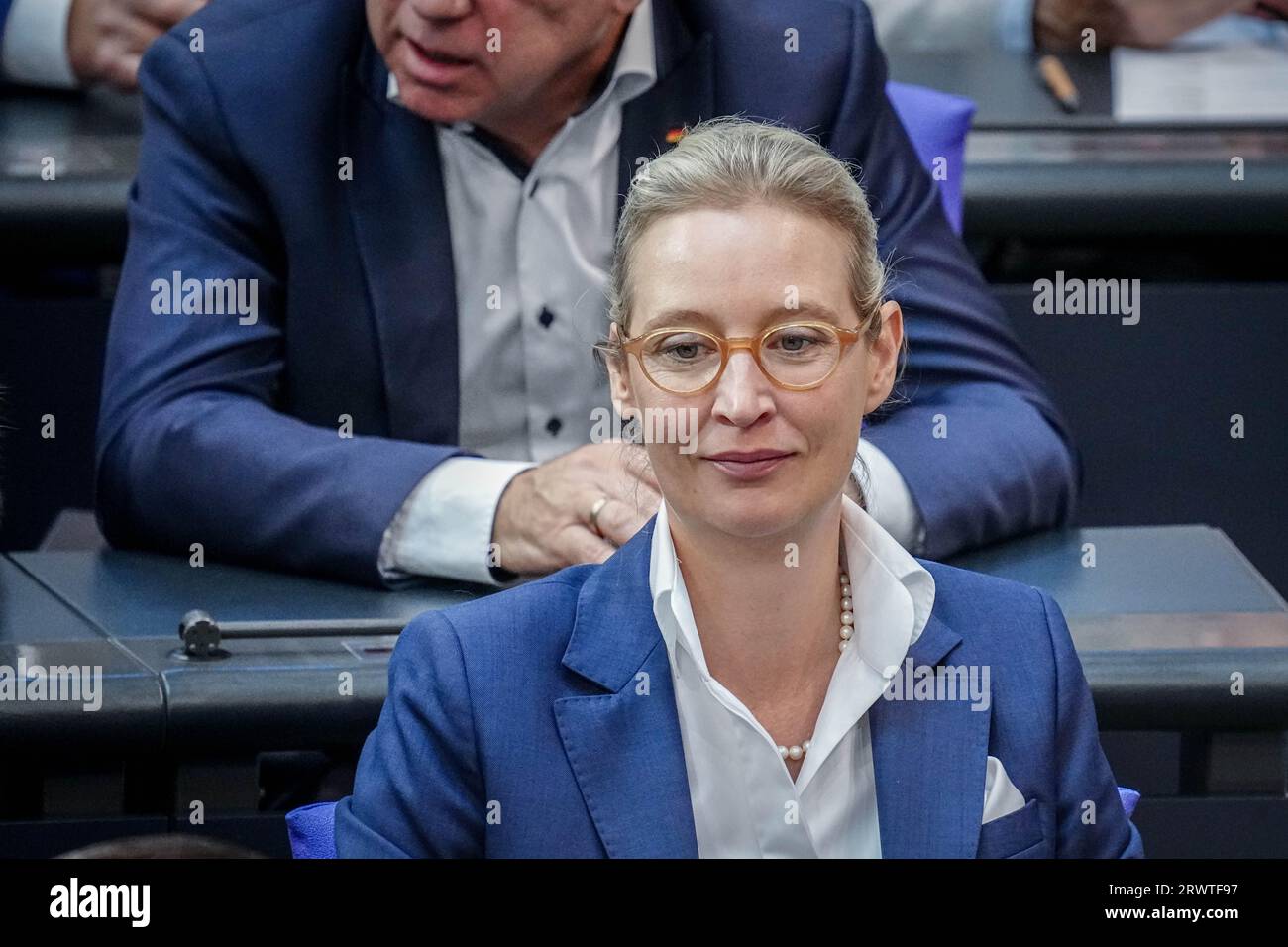 Berlin, Germany. 21st Sep, 2023. Alice Weidel, leader of the AfD ...