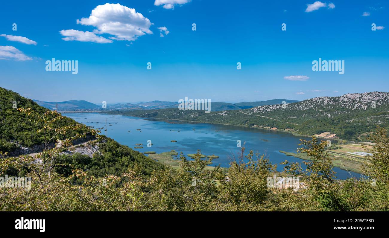 Flooded field, Swamp in nature. Hutovo Blato, bird reserve and nature ...