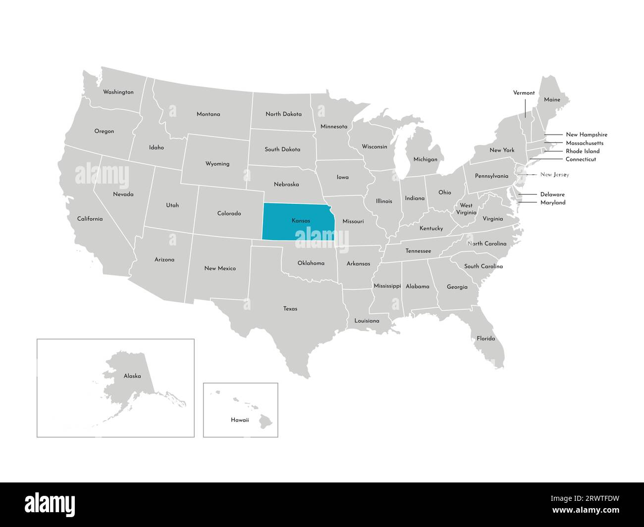 Vector isolated illustration of simplified administrative map of the ...