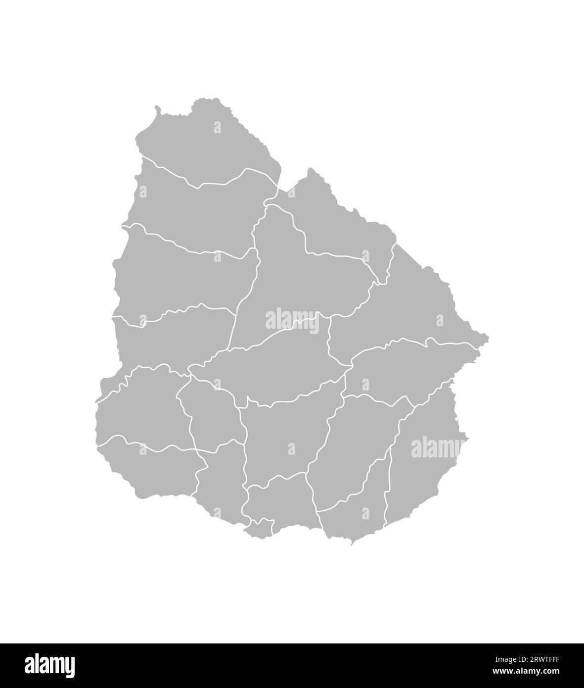 Vector isolated illustration of simplified administrative map of ...