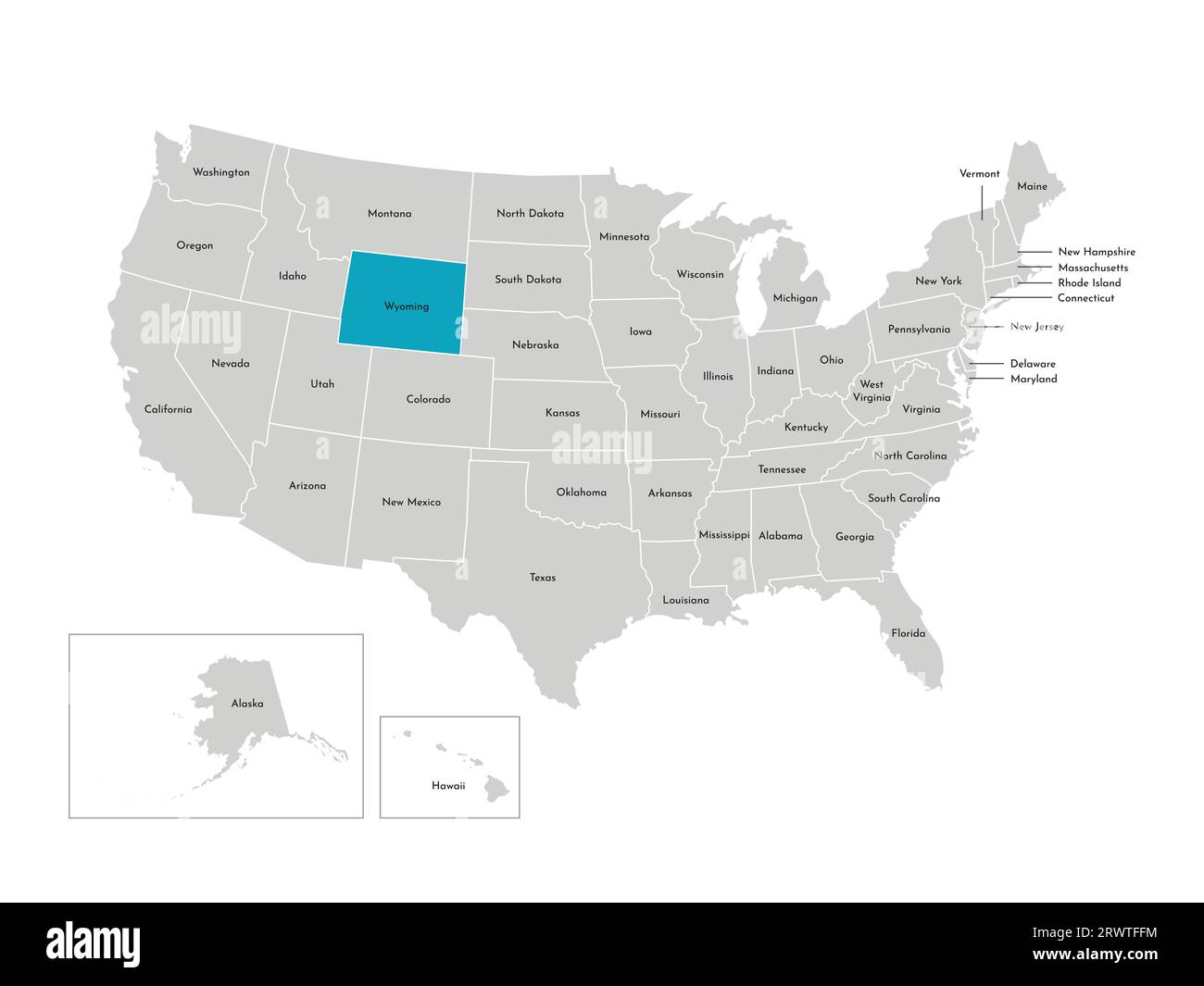Vector isolated illustration of simplified administrative map of the ...