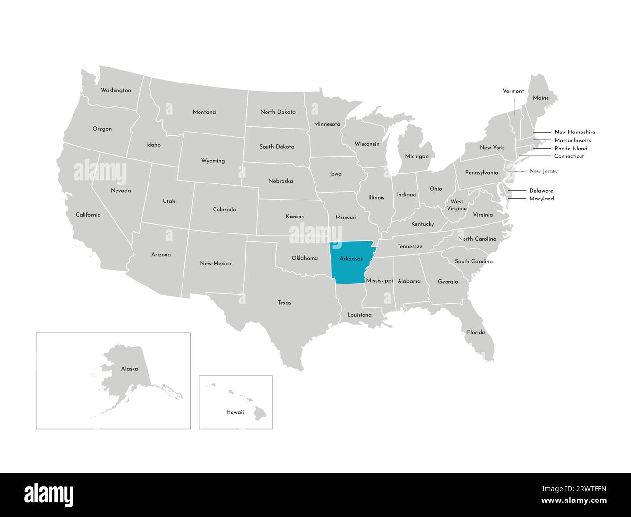 Vector isolated illustration of simplified administrative map of the ...