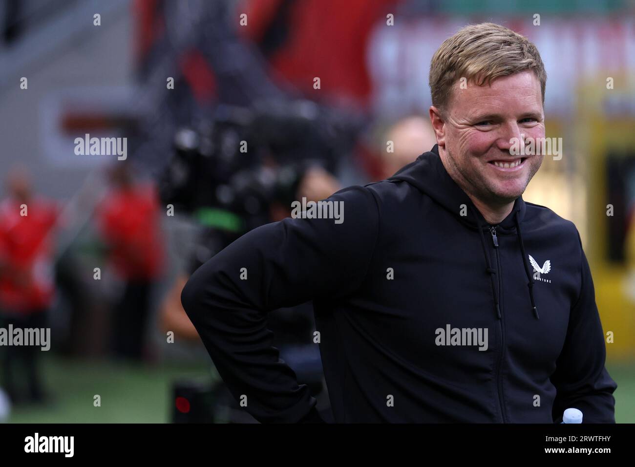 Eddie Howe, head coach of Newcastle United Fc looks on during the Uefa ...