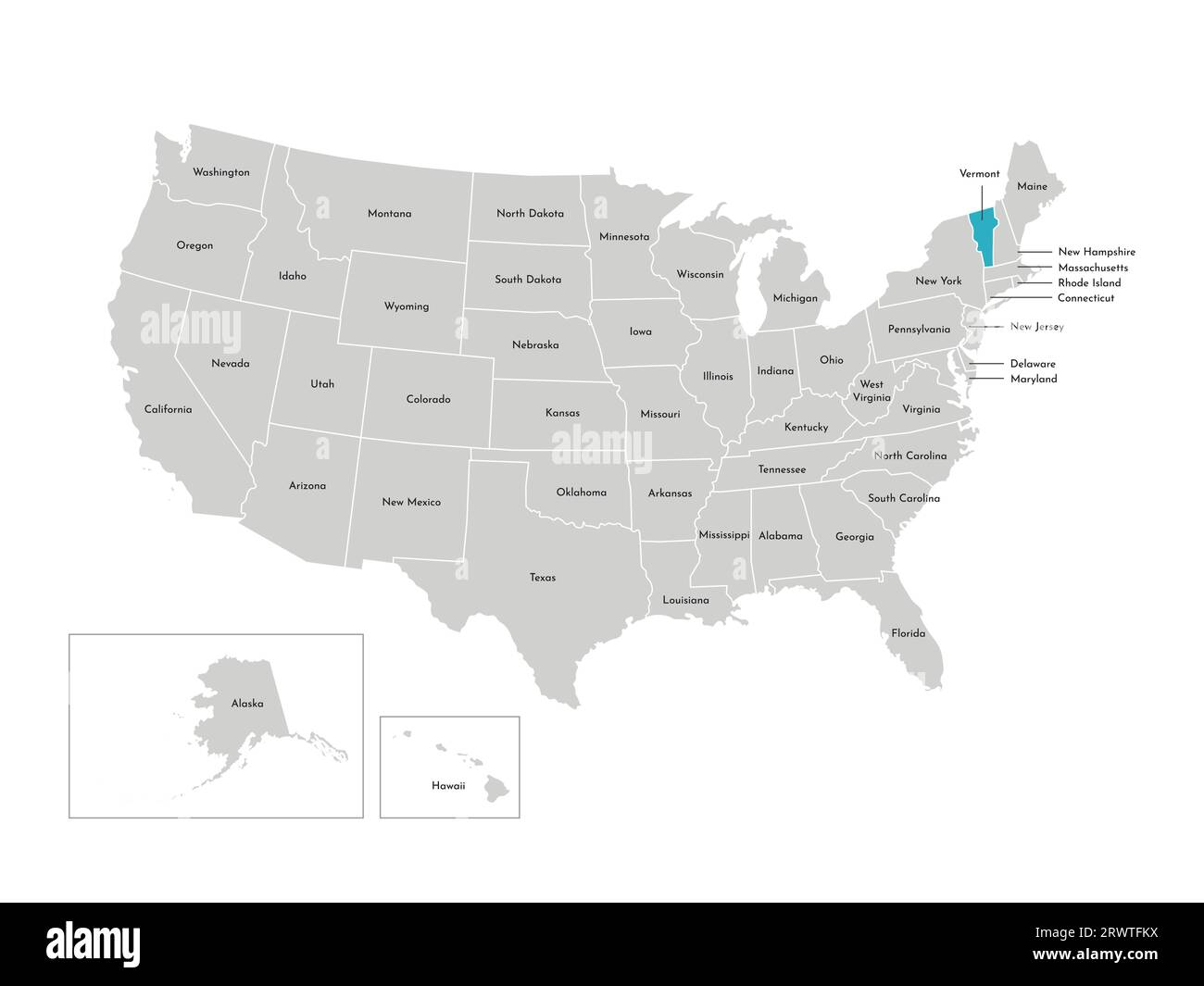 Vector isolated illustration of simplified administrative map of the ...