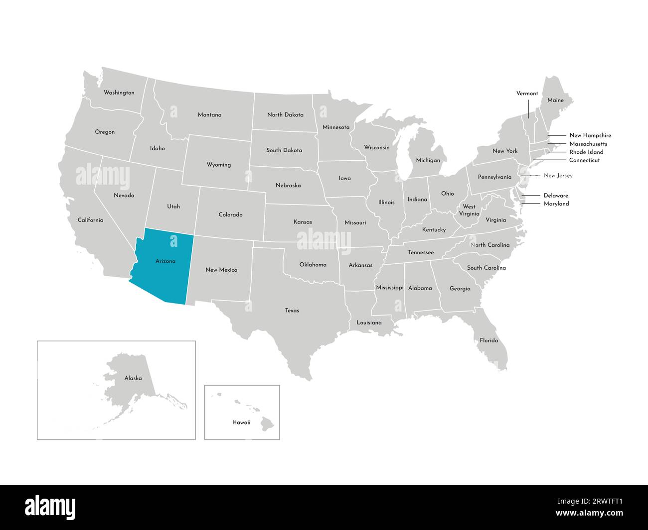 Vector isolated illustration of simplified administrative map of the ...