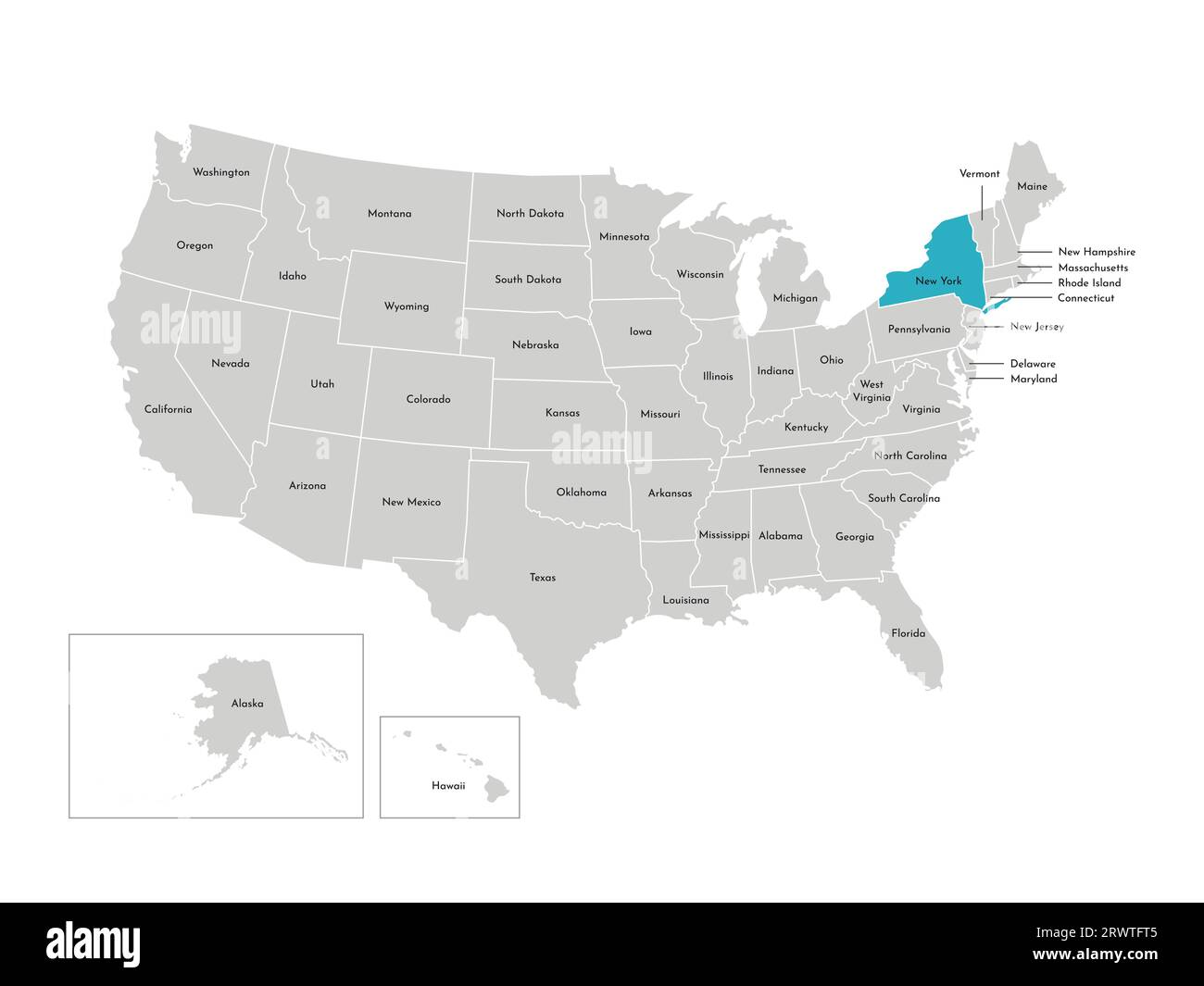 Vector isolated illustration of simplified administrative map of the ...