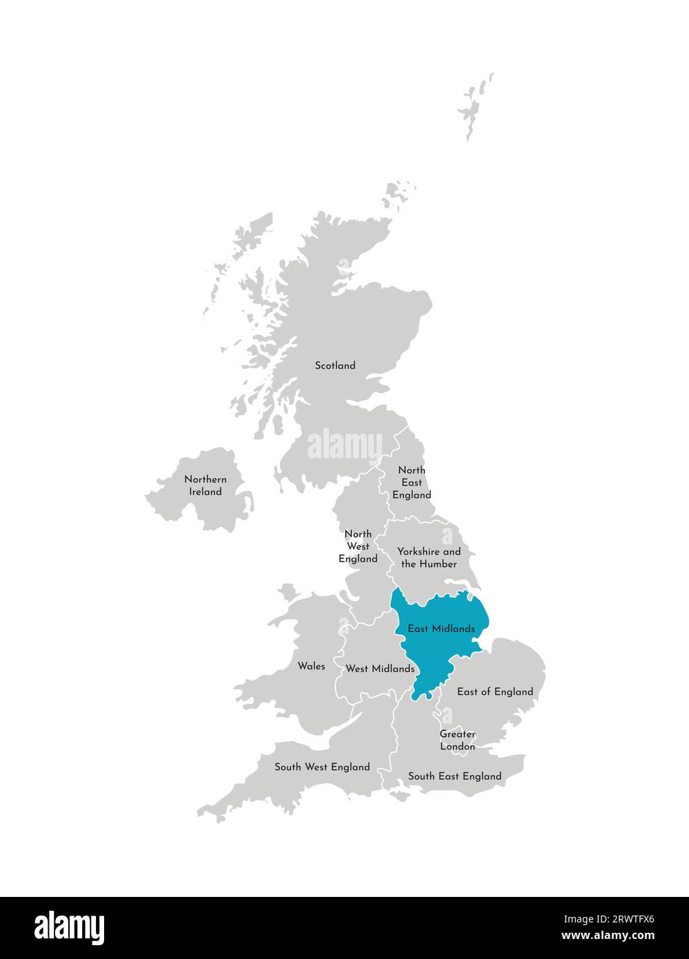 Karte Der East Midlands