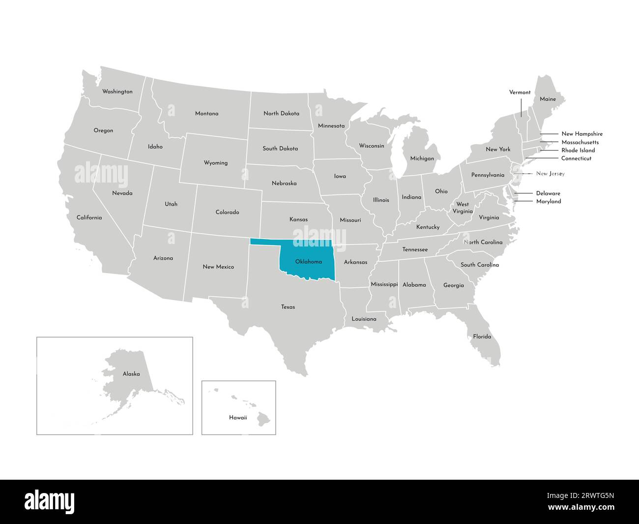 Vector isolated illustration of simplified administrative map of the ...