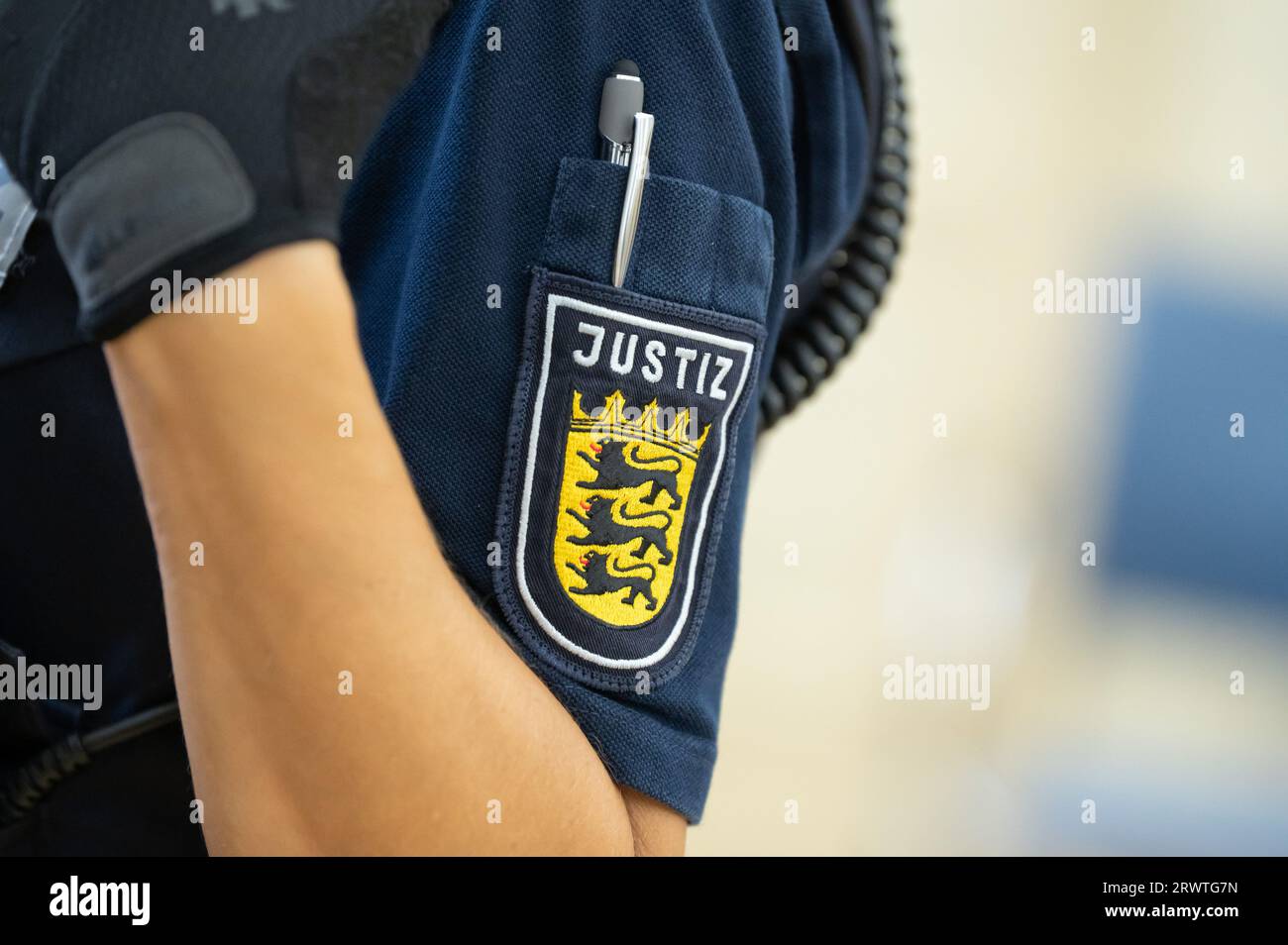 Hechingen, Germany. 21st Sep, 2023. The state coat of arms of Baden ...