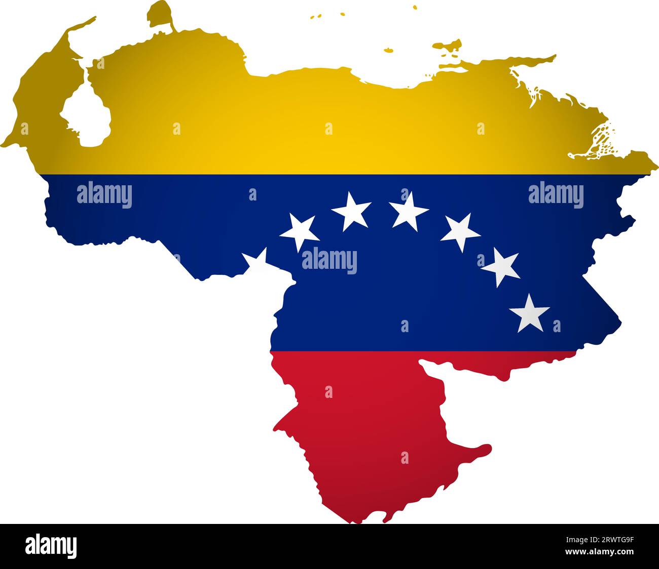 Illustration with Venezuelan national flag with simplified shape of ...