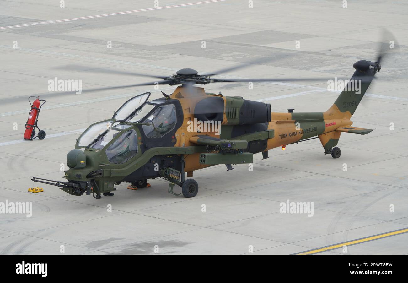ISTANBUL, TURKIYE - APRIL 29, 2023: Turkish Army TAI T-129A ATAK ...