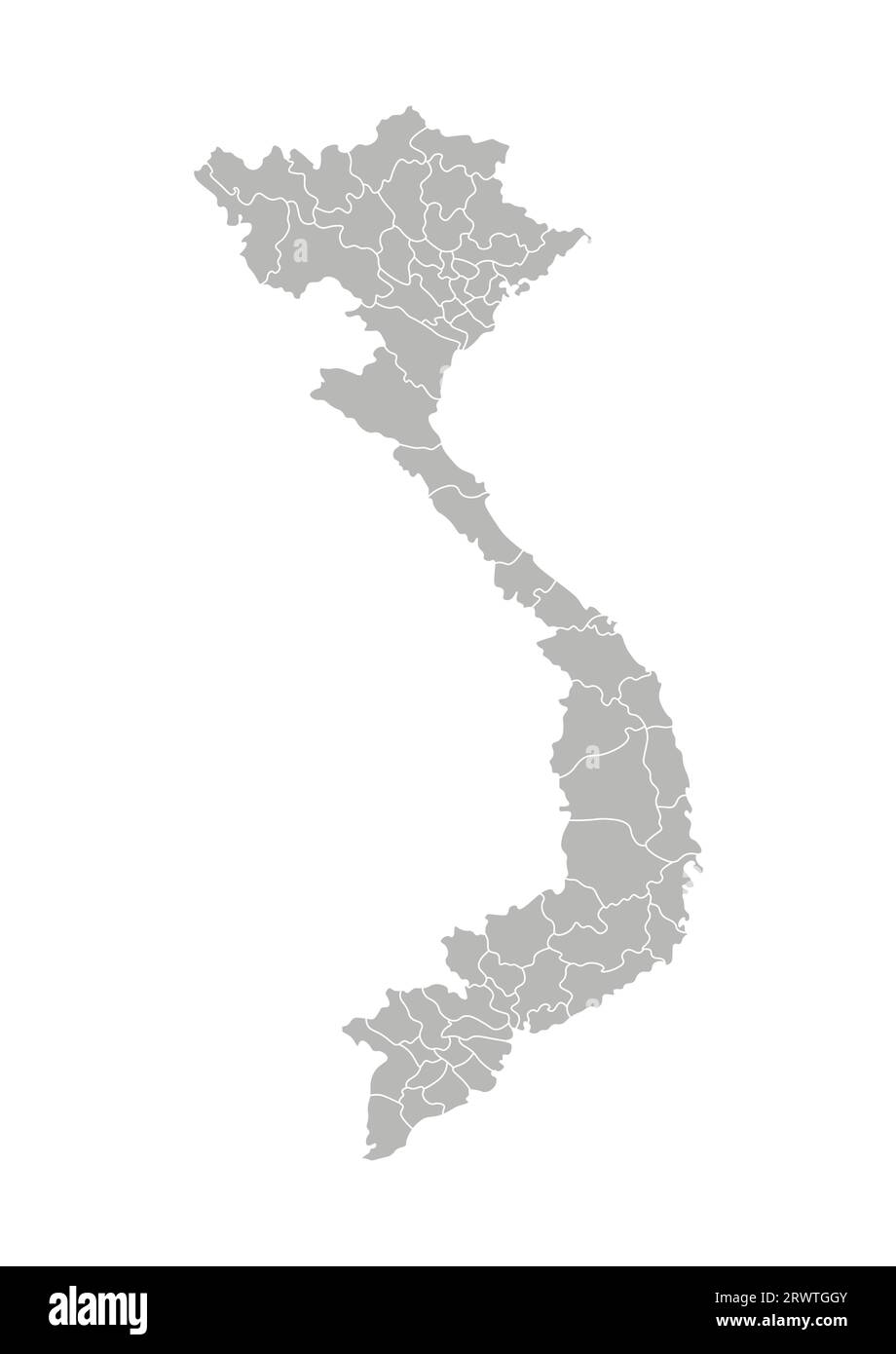 Vector isolated illustration of simplified administrative map of ...