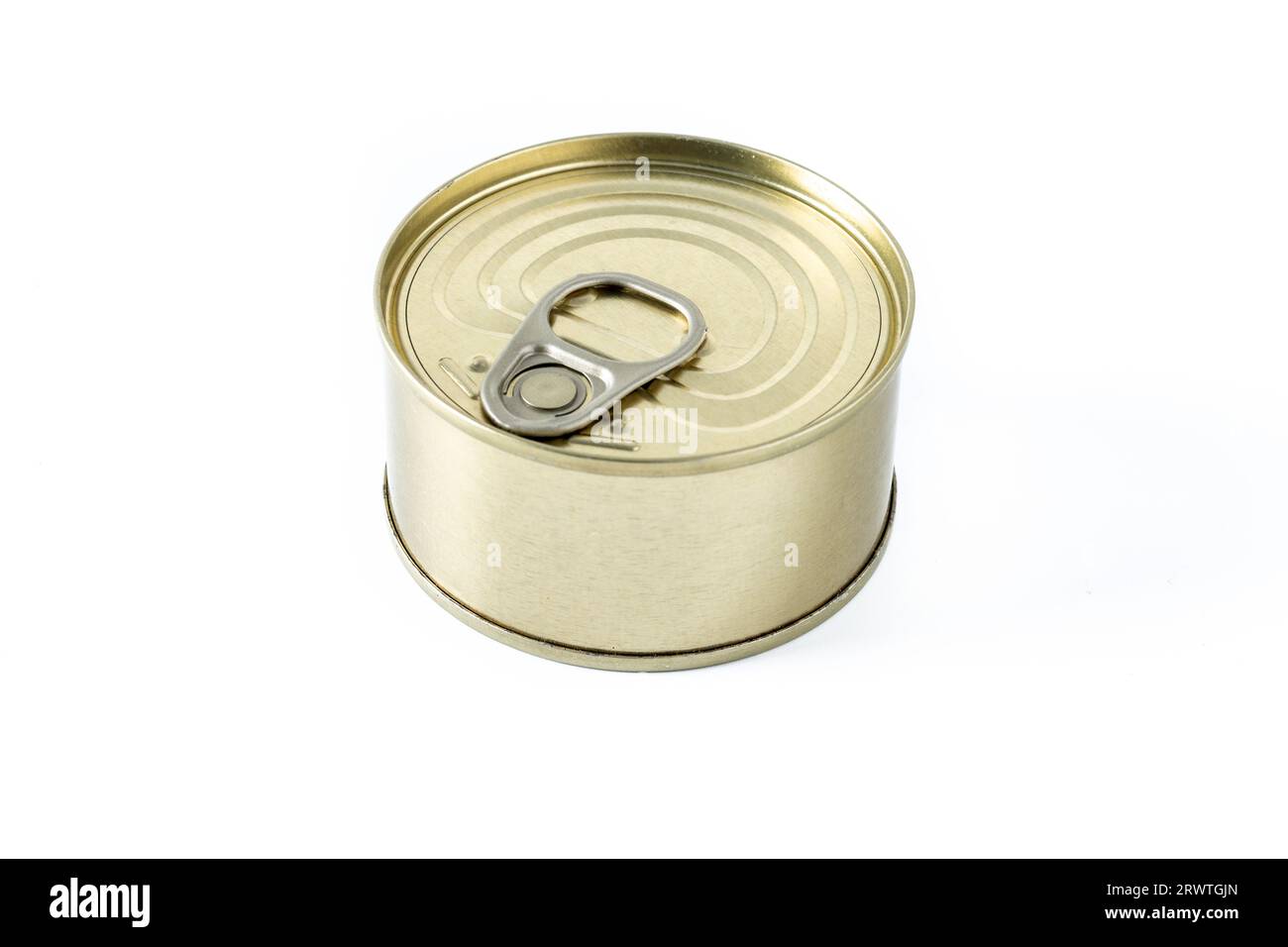 Various canned food in metal cans isolated on white background Stock ...