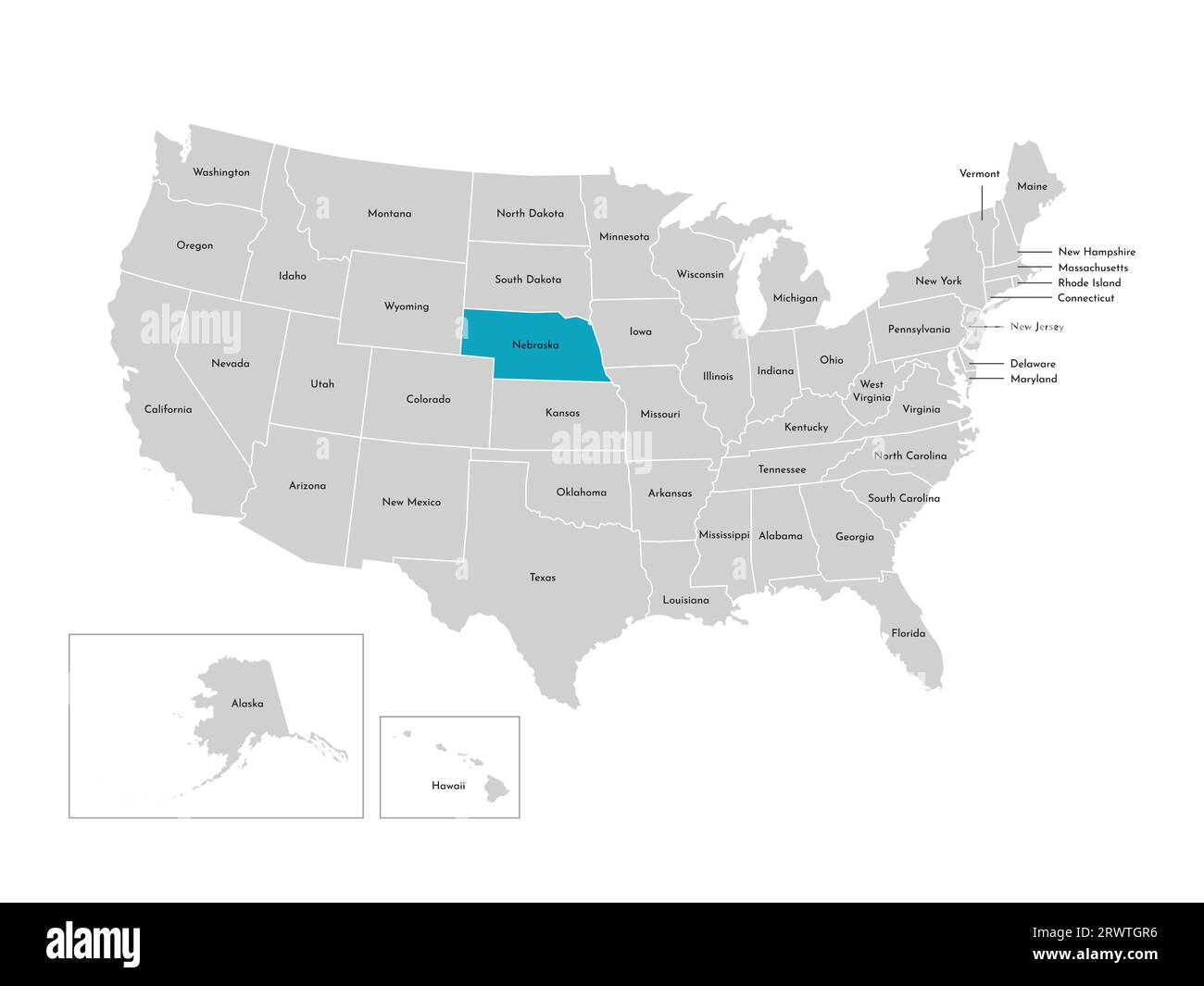 Vector isolated illustration of simplified administrative map of the ...