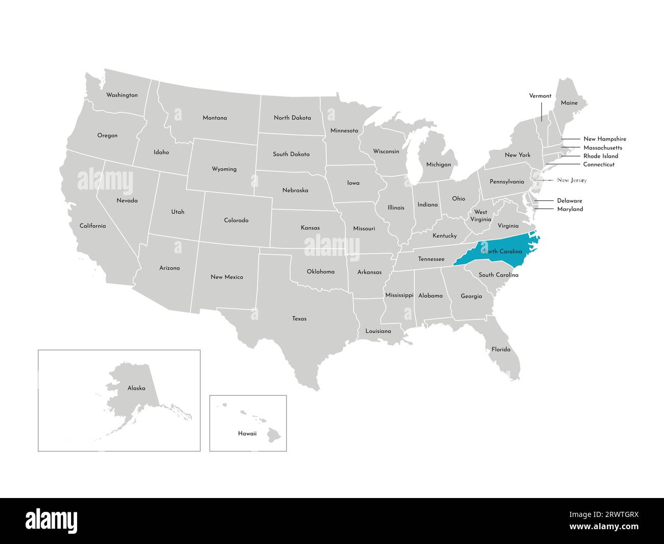 Vector isolated illustration of simplified administrative map of the ...