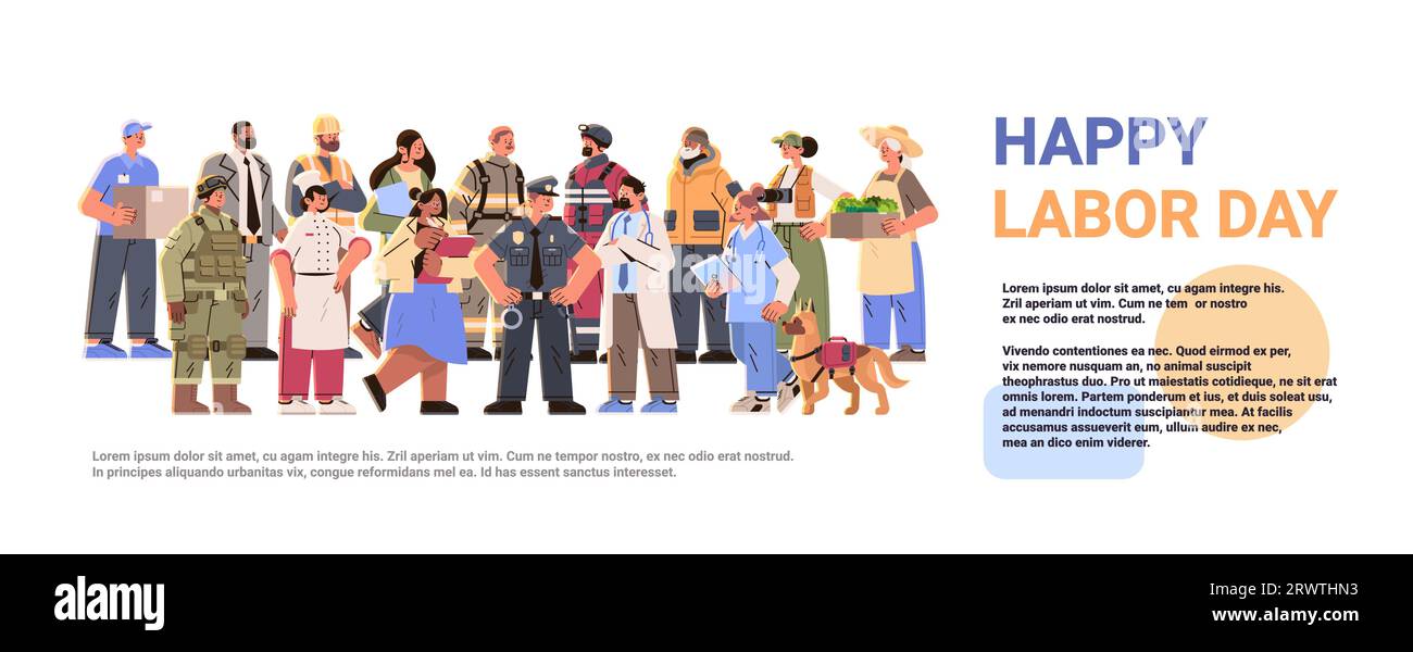 different occupation people group of diverse workers of various ...