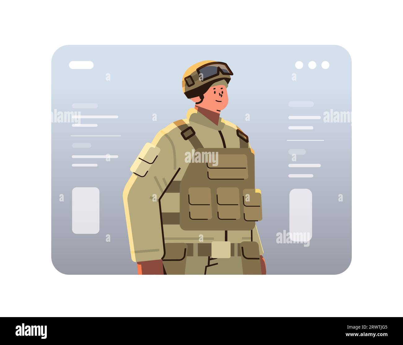 army soldier in comouflage helmet and life vest happy labor day ...