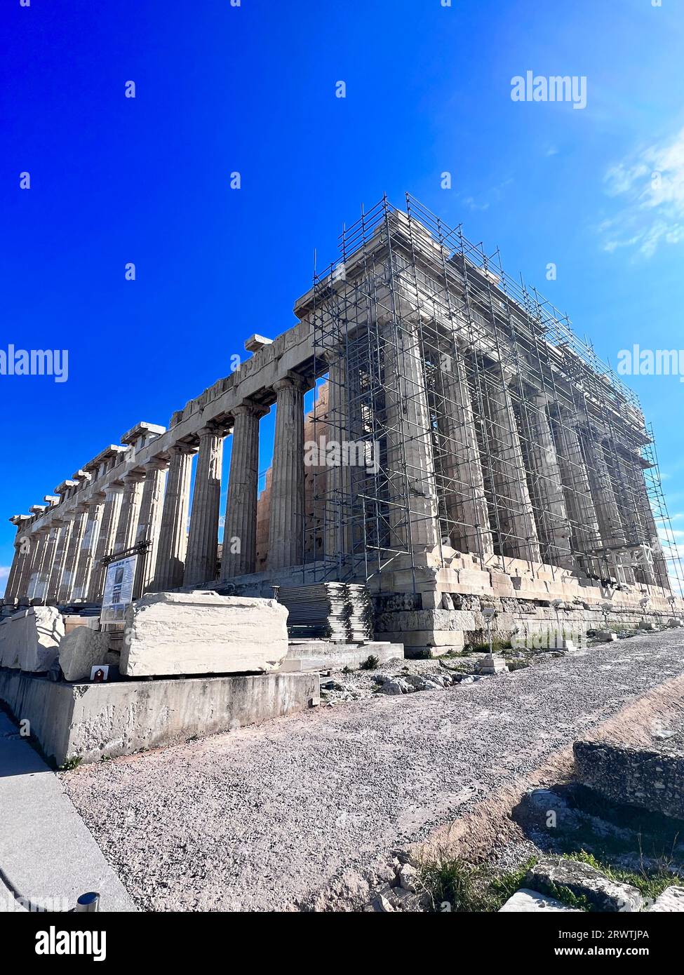 A vertical of the Acropolis, Parthenonas of Athens, Greece Stock Photo - Alamy