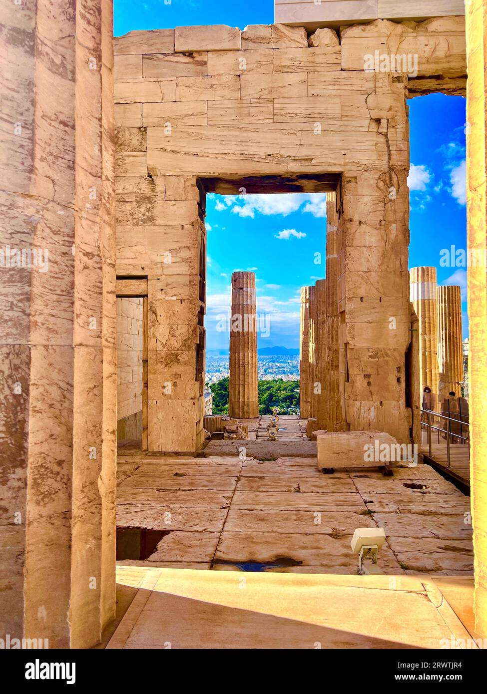 A vertical of the Acropolis, Parthenonas of Athens, Greece Stock Photo ...