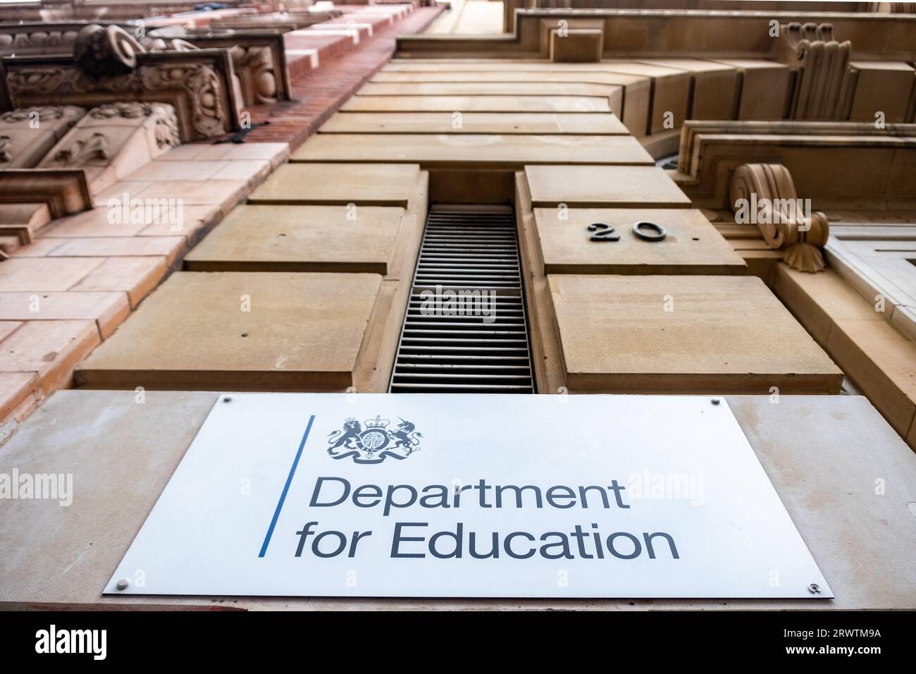 LONDON- SEPTEMBER, 18, 2023: Department for Education UK government ...