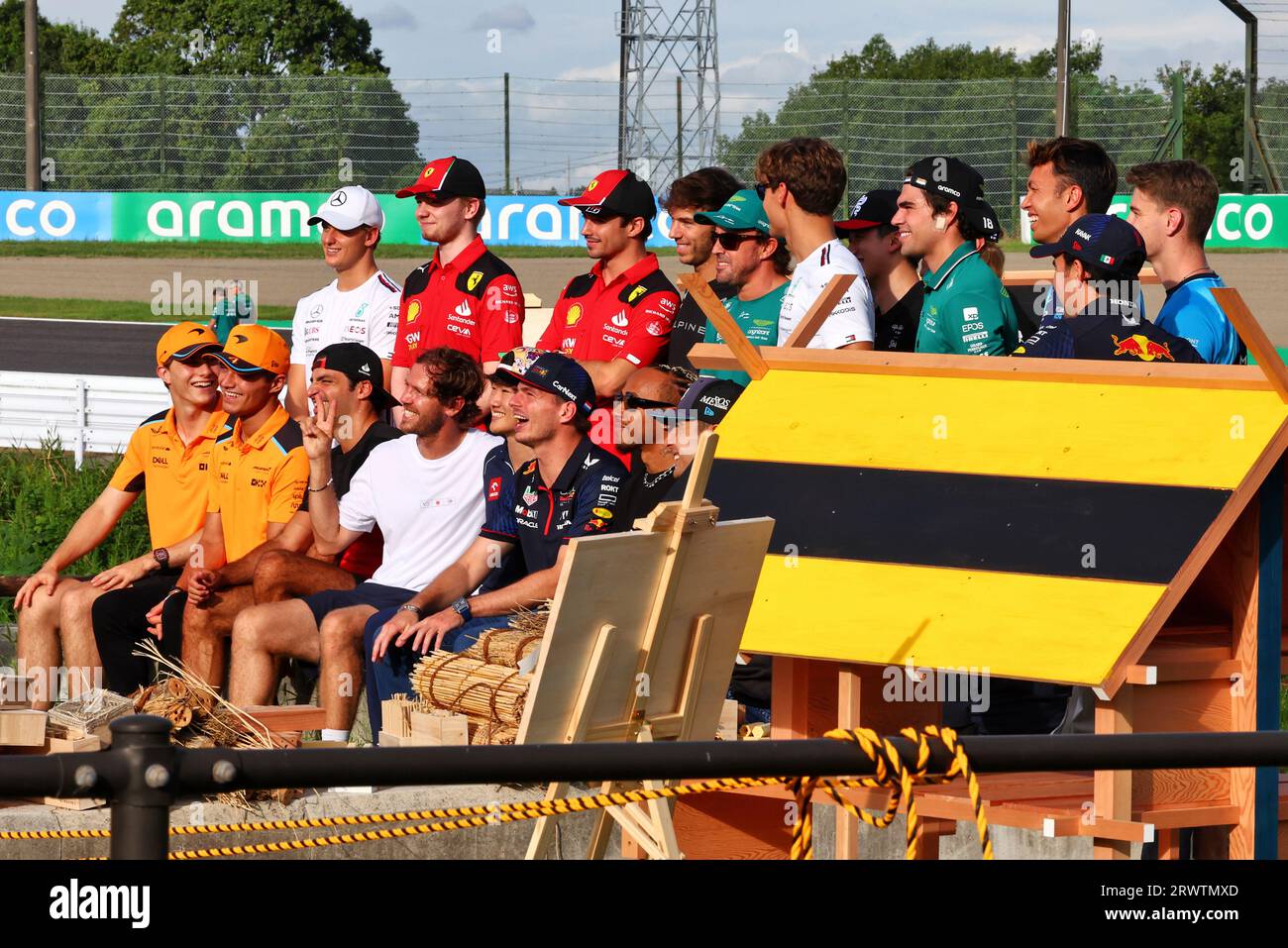 Suzuka, Japan. 21st Sep, 2023. Sebastian Vettel (GER) with drivers ...