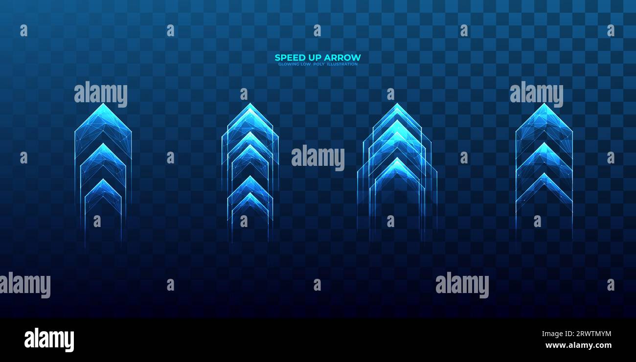 Blue speed growth up arrows set. Boosting concept Stock Vector Image ...