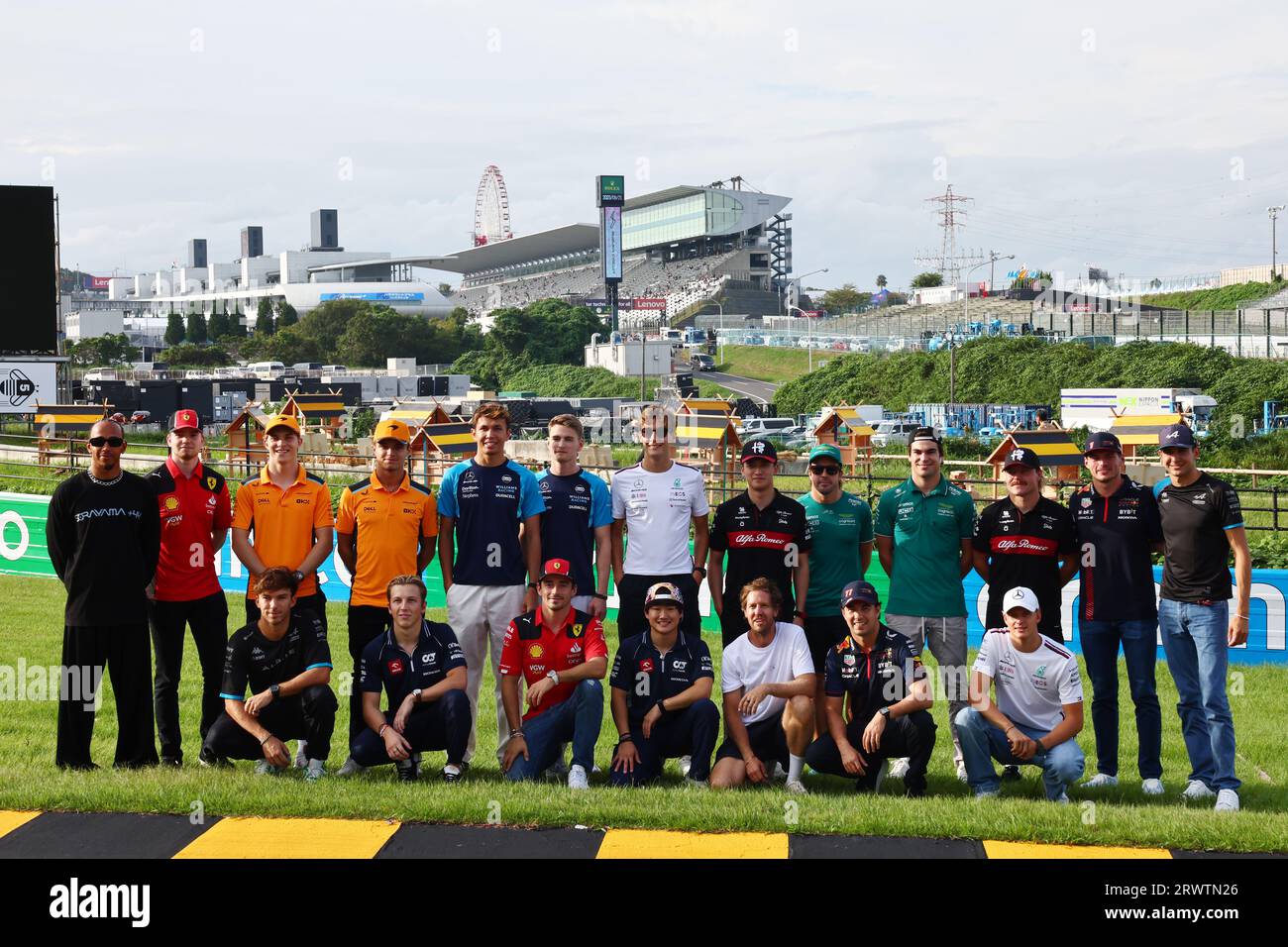 Suzuka, Japan. 21st Sep, 2023. A drivers' group photograph with ...