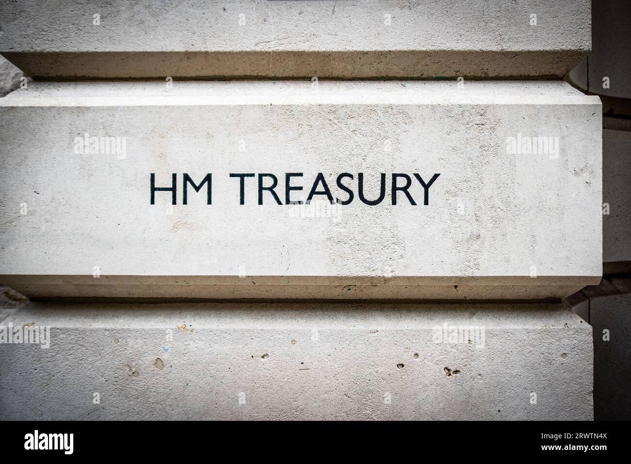 LONDON- SEPTEMBER, 18, 2023: UK government HM Treasury building in Westminster, London Stock ...