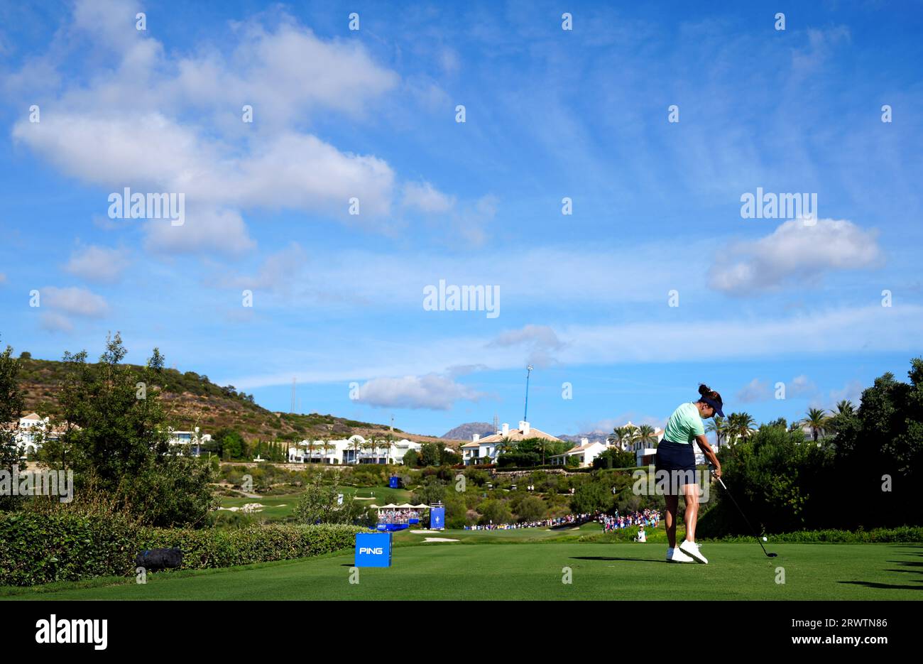 Team Europe's Georgia Hall during a practice round ahead of the 2023 ...