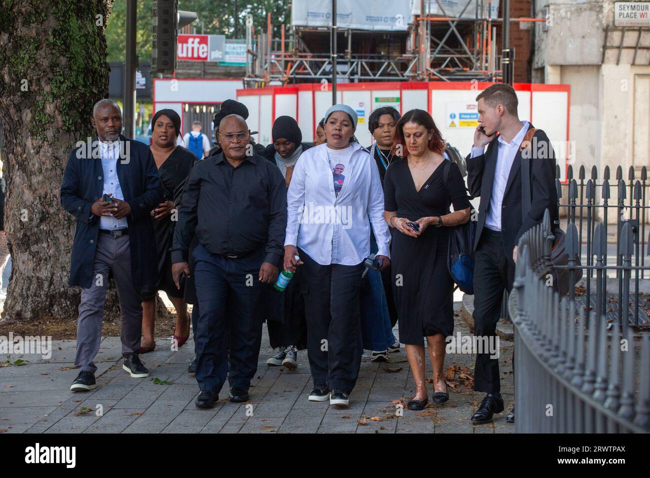 London, England, UK. 21st Sep, 2023. Prosper and Helen Kaba.Chris Kaba ...