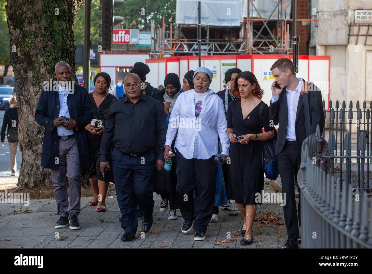 London, England, UK. 21st Sep, 2023. Prosper and Helen Kaba.Chris Kaba ...