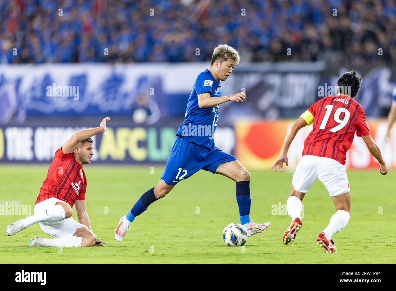 Wuhan, China. 20th Sep, 2023. Zhang Xiaobin #12 of Wuhan Three Towns ...