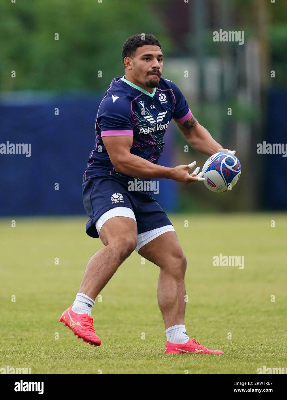 Scotland's Sione Tuipulotu during a training session at the Stade des ...