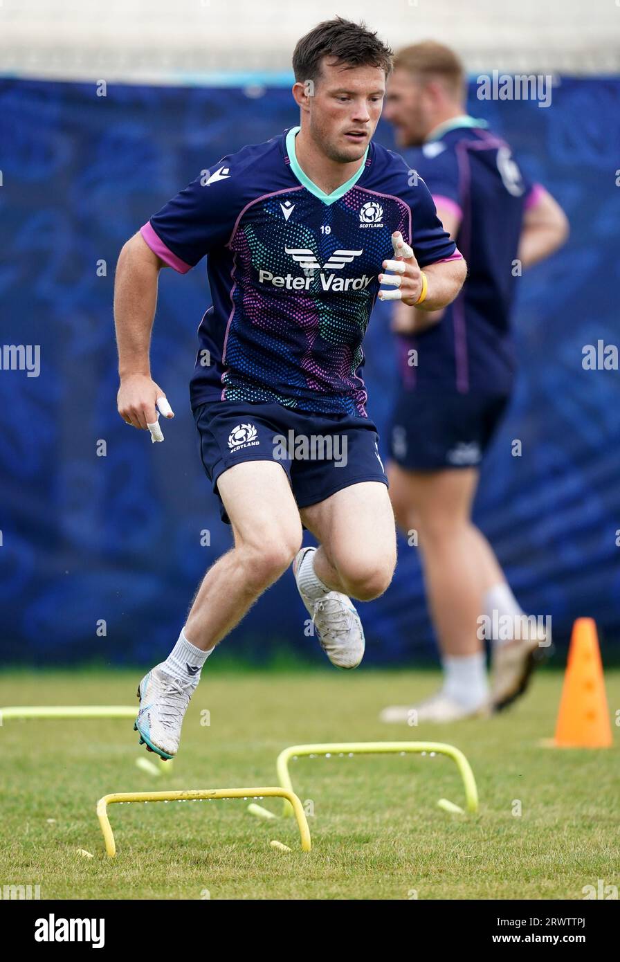 Scotland's George Horne during a training session at the Stade des ...