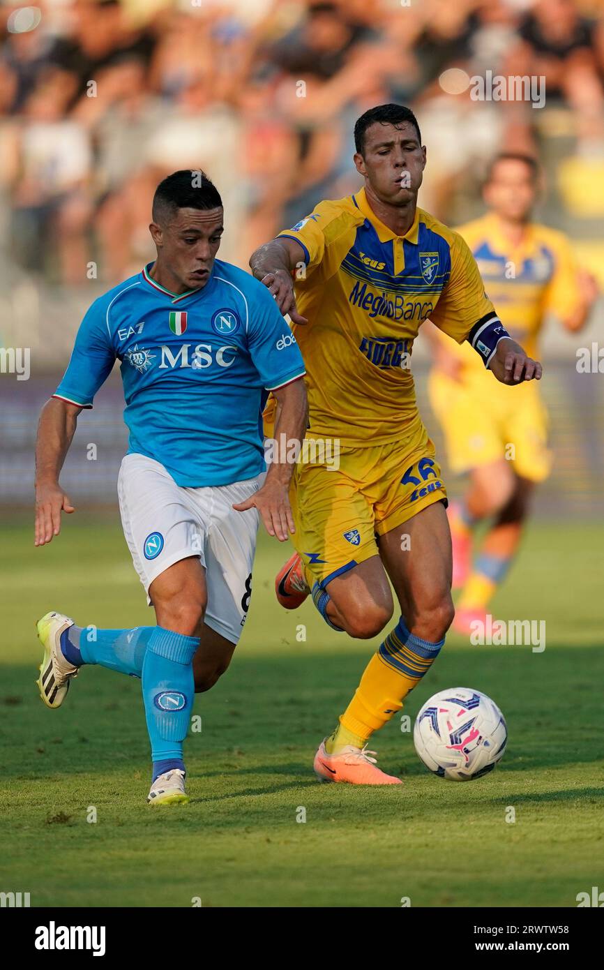 Frosinone, Italy. 19 August, 2023. Picture left to right, Giacomo ...