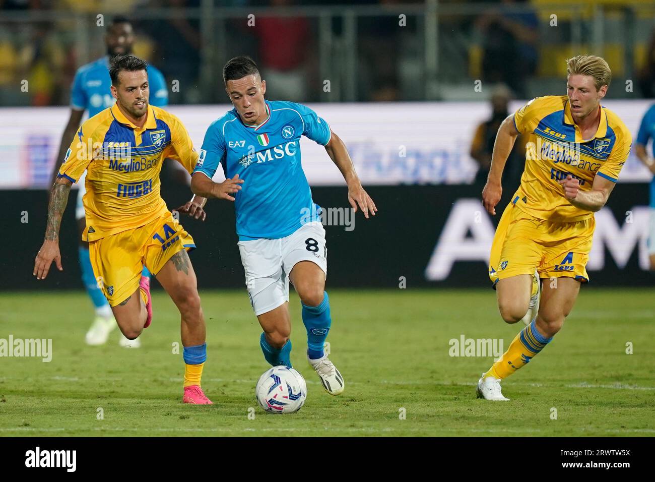 Frosinone, Italy. 19 August, 2023. Picture left to right, Francesco ...