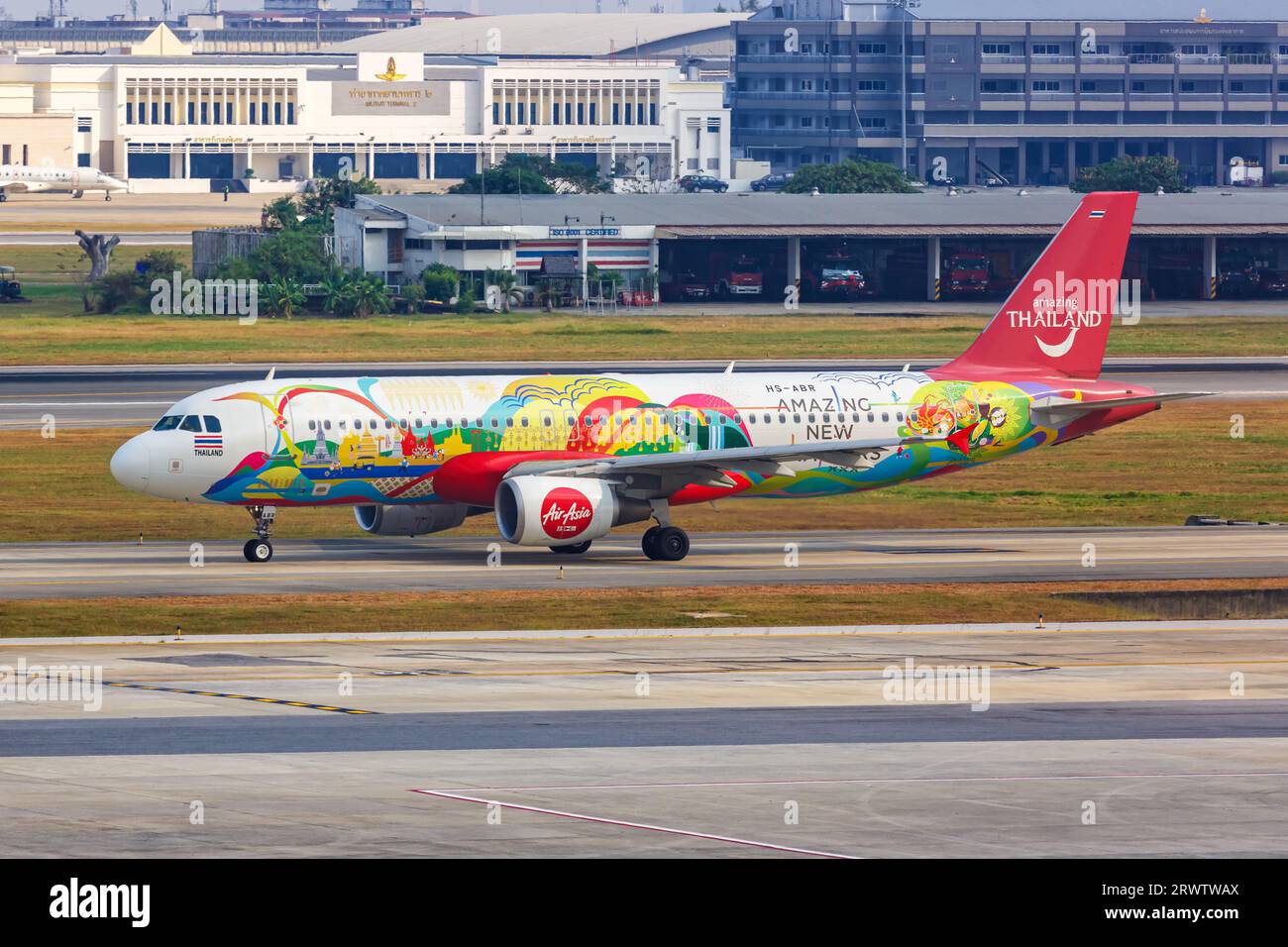 Bangkok, Thailand - February 14, 2023: AirAsia Airbus A320 airplane in ...